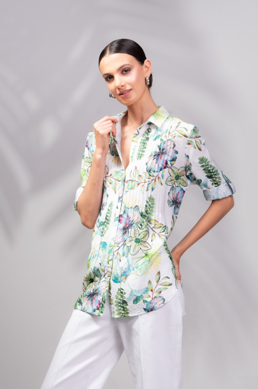 Alison Sheri Tropical Print Shirt | A45001 – STUDIO